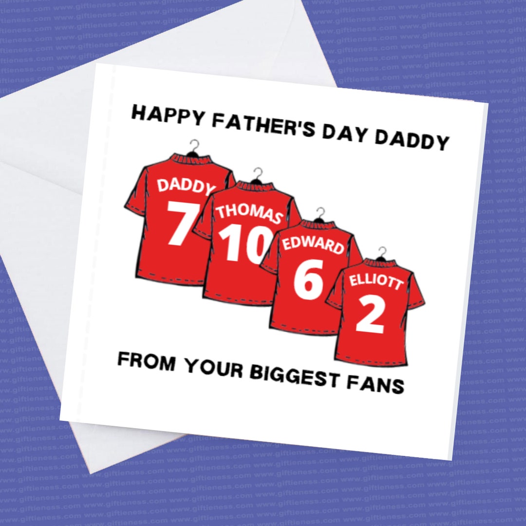 Happy Fathers Day From Your Biggest Fan Personalised Football Shirt ...