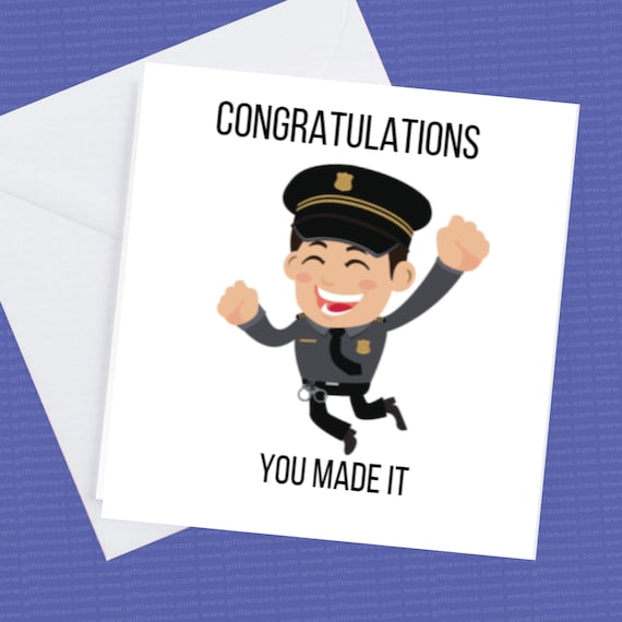Police Congratulations Card | Etsy