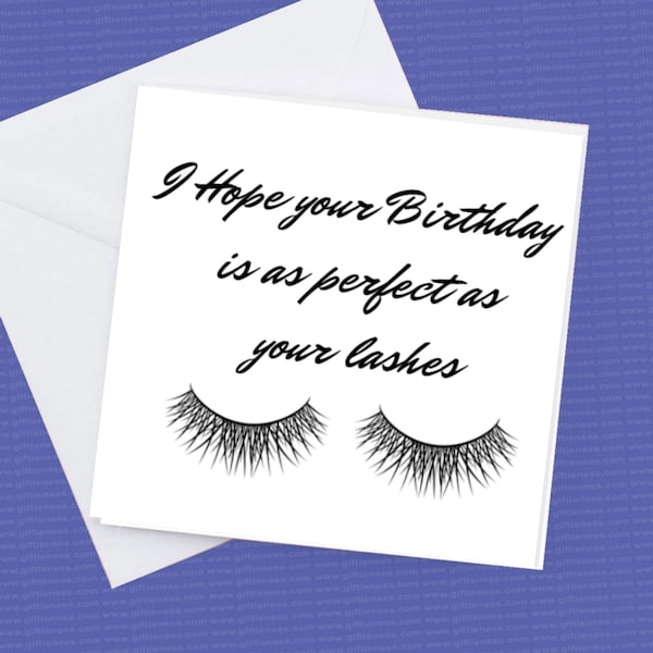Lashes Greeting Card - Etsy
