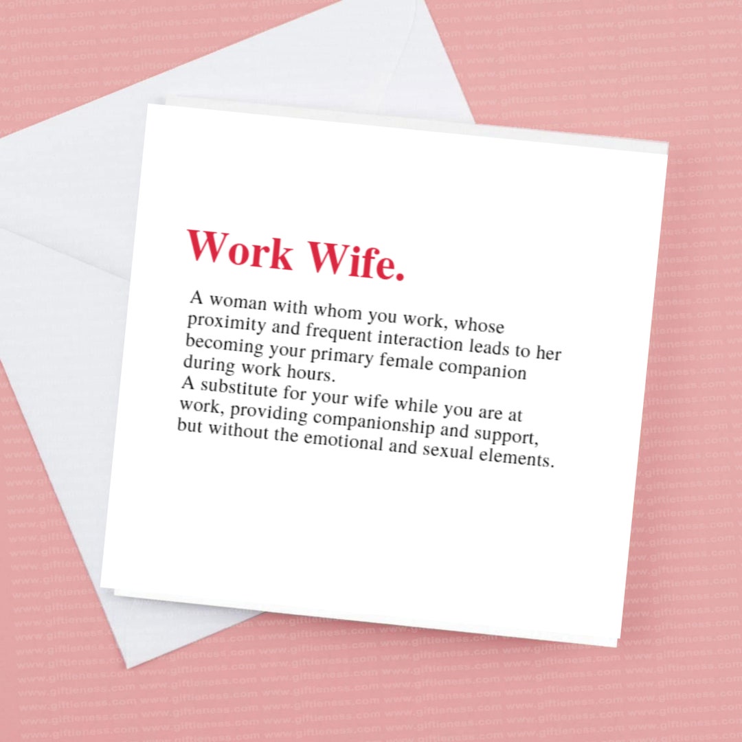 Work Wife Card - Etsy