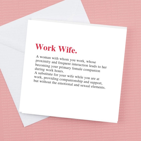 Work Wife Card - Etsy UK