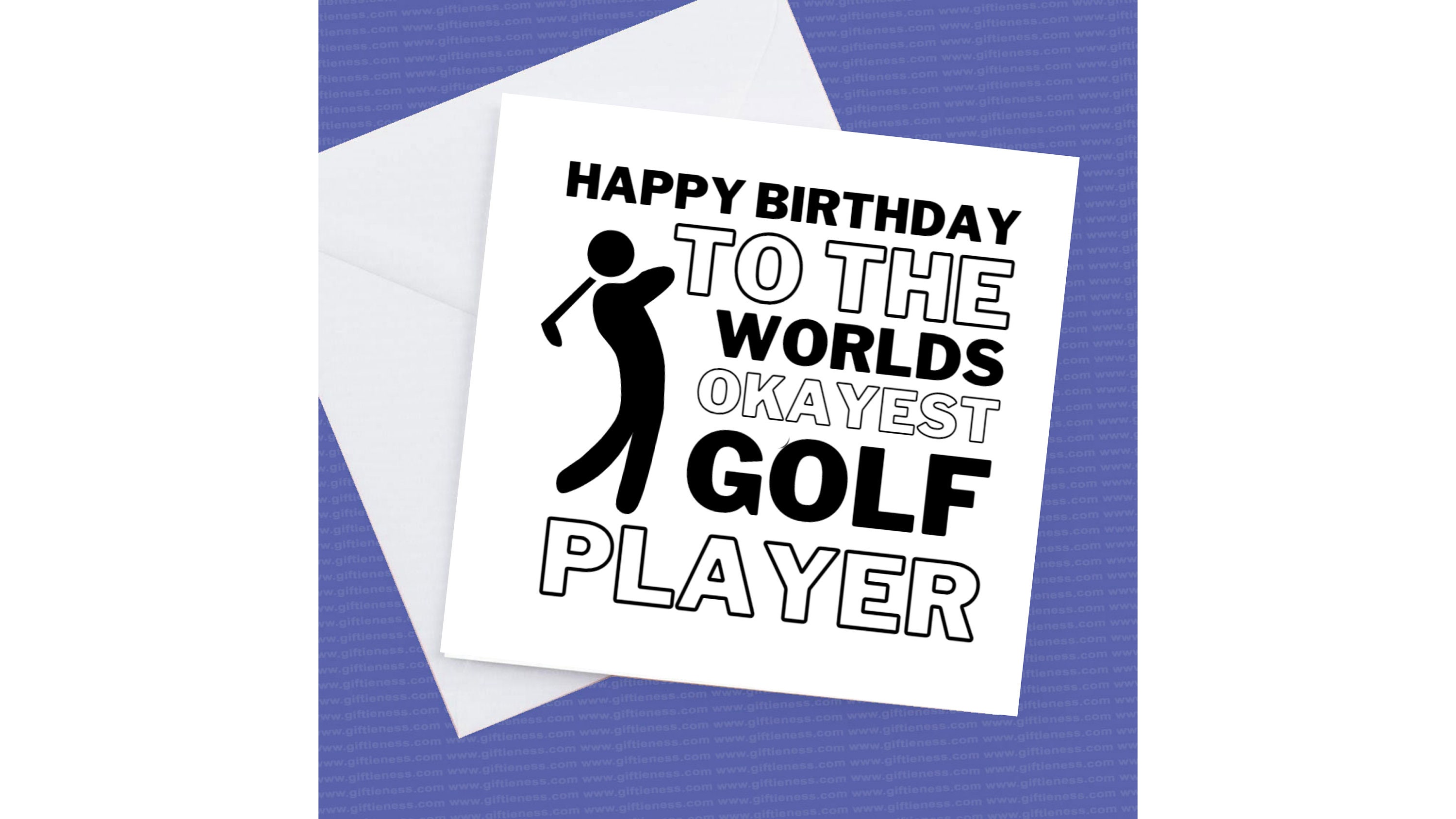 Happy Birthday Golf Player Card - Etsy Hong Kong