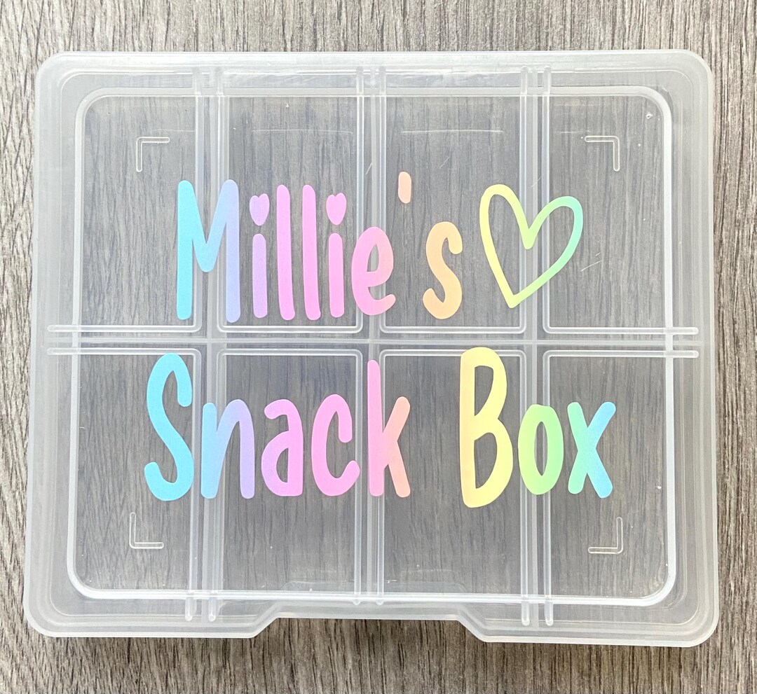 PERSONALISED Travel Snack Box Label Vinyl Decal Sticker - STICKER ONLY ...