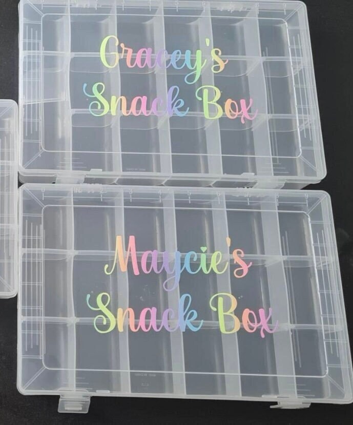 PERSONALISED Travel Snack Box Label Vinyl Decal Sticker - STICKER ONLY ...