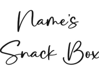 PERSONALISED Snack Box Label Vinyl Decal Sticker Holiday - Etsy