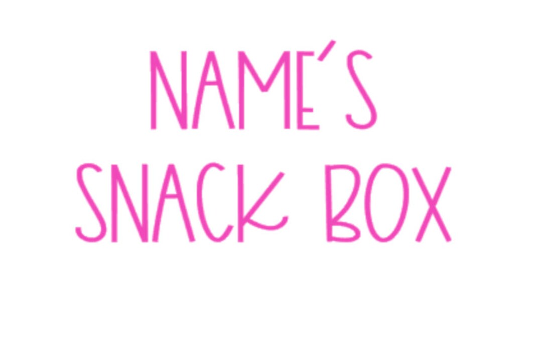 PERSONALISED Snack Box Label Vinyl Decal Sticker Holiday Vacation - Etsy