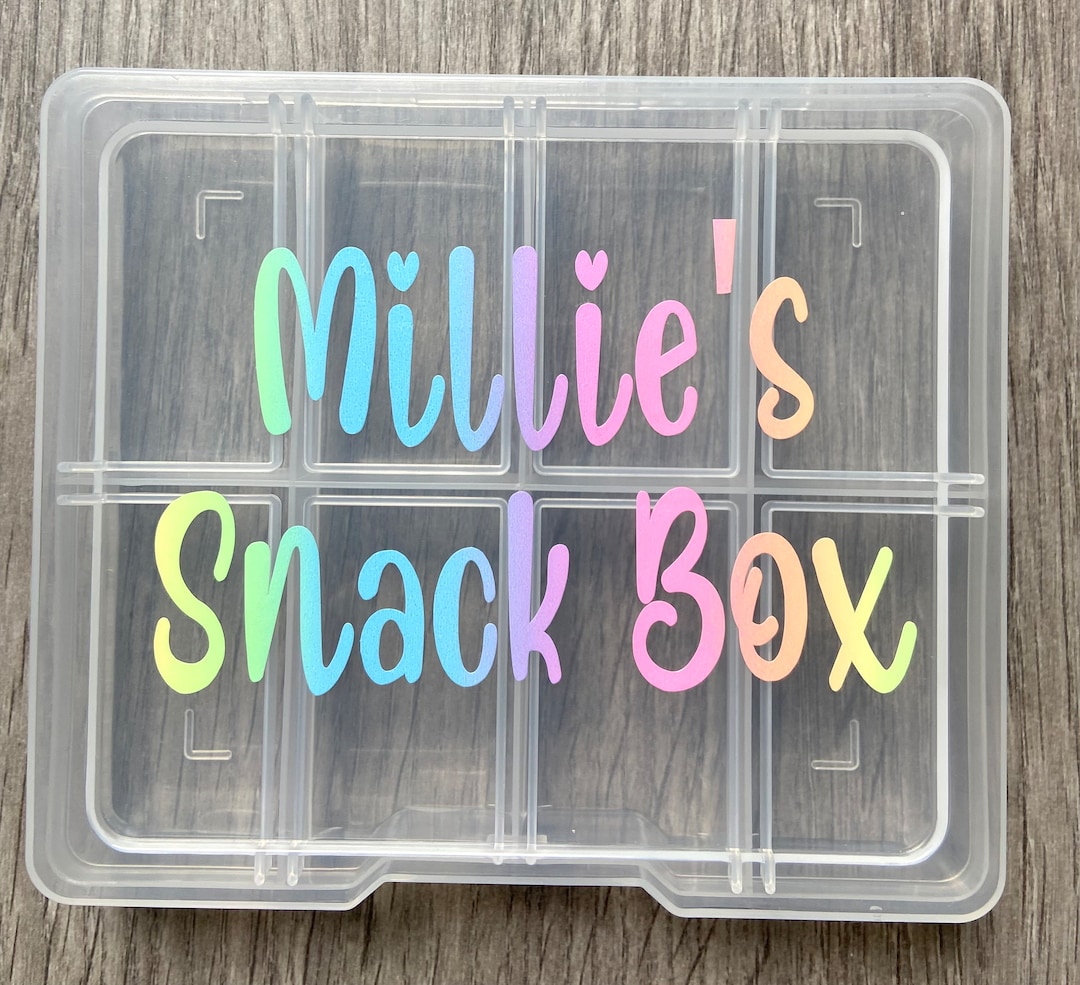 PERSONALISED Travel Snack Box Label Vinyl Decal Sticker - STICKER ONLY ...