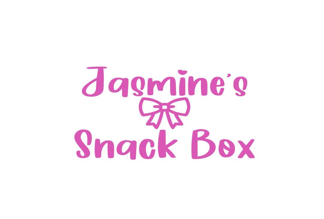 PERSONALISED Bow Snackle Snack Box Label Vinyl Decal Sticker Holiday ...