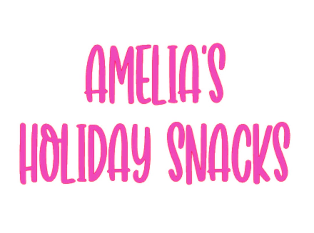 PERSONALISED Travel Snack Box Label Vinyl Decal Sticker Holiday ...