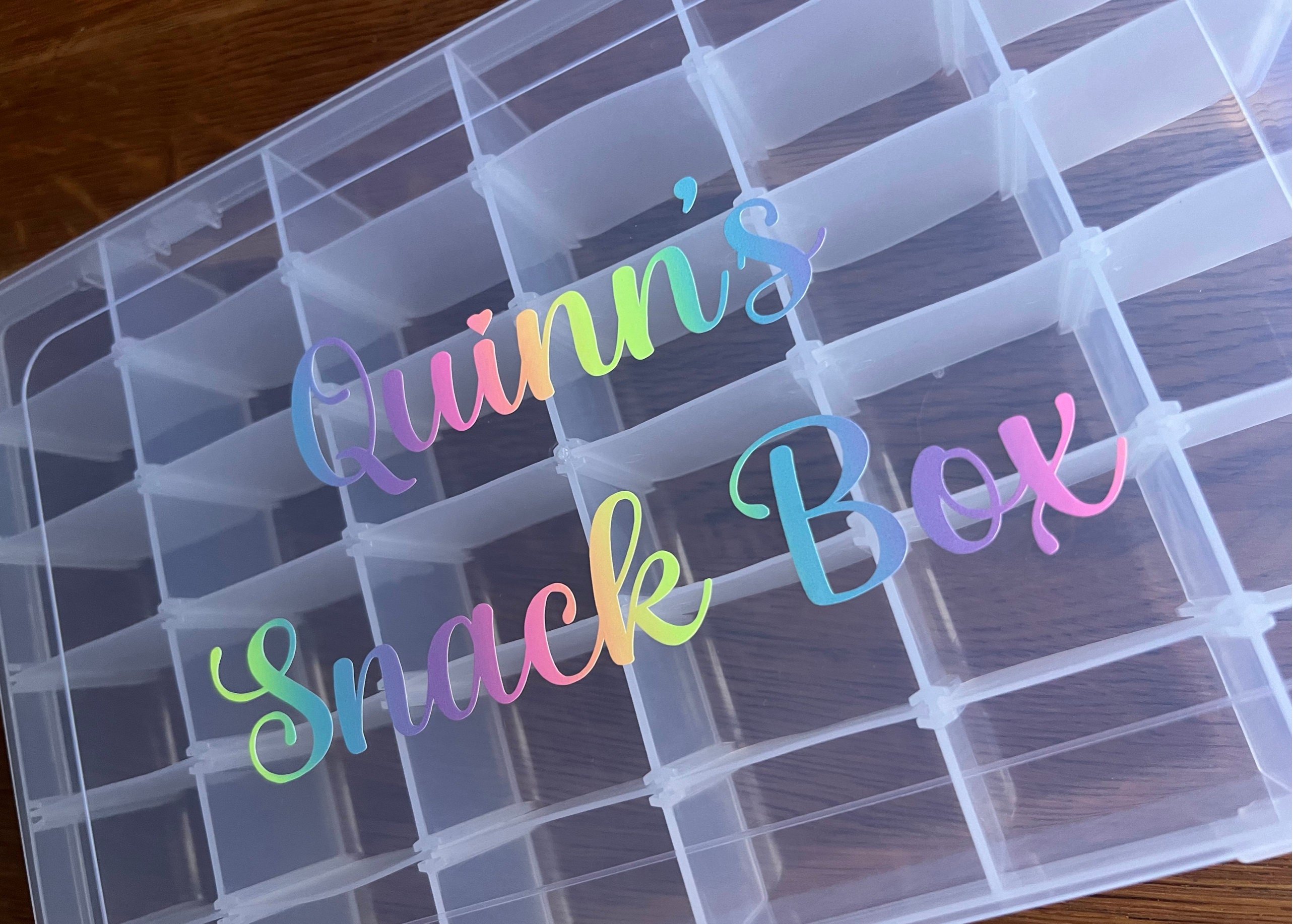 PERSONALISED Travel Snack Box Label Vinyl Decal Sticker - STICKER ONLY ...