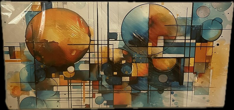 Vintage Retro Abstract Painting - Etsy