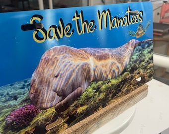 Save the Manatees License Plate - Etsy