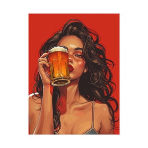 Hot Girl Beer Poster for Dorm/room - Etsy