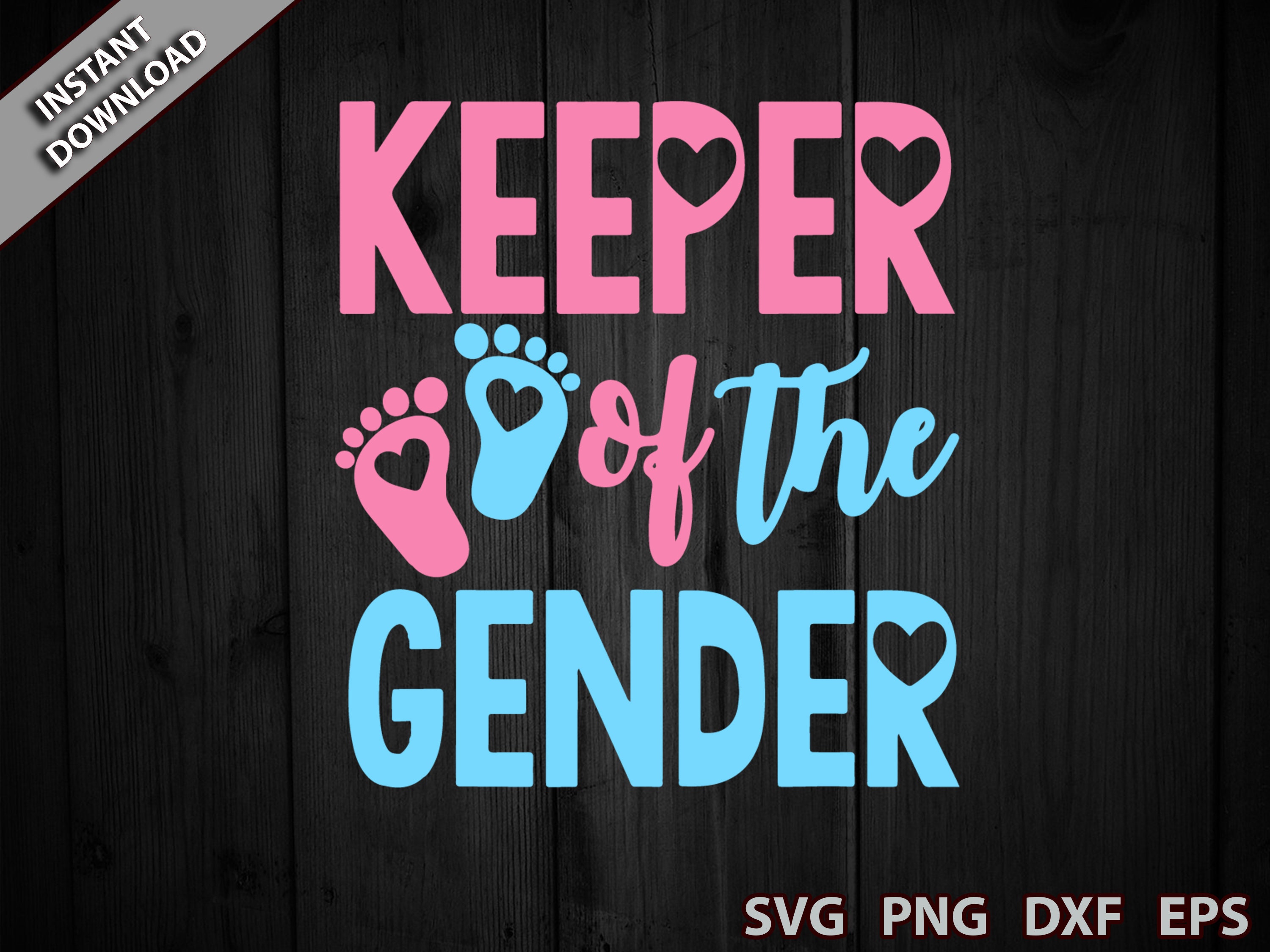 Gender Reveal Keeper of the Gender Svg Future Mom Svg Gender | Etsy