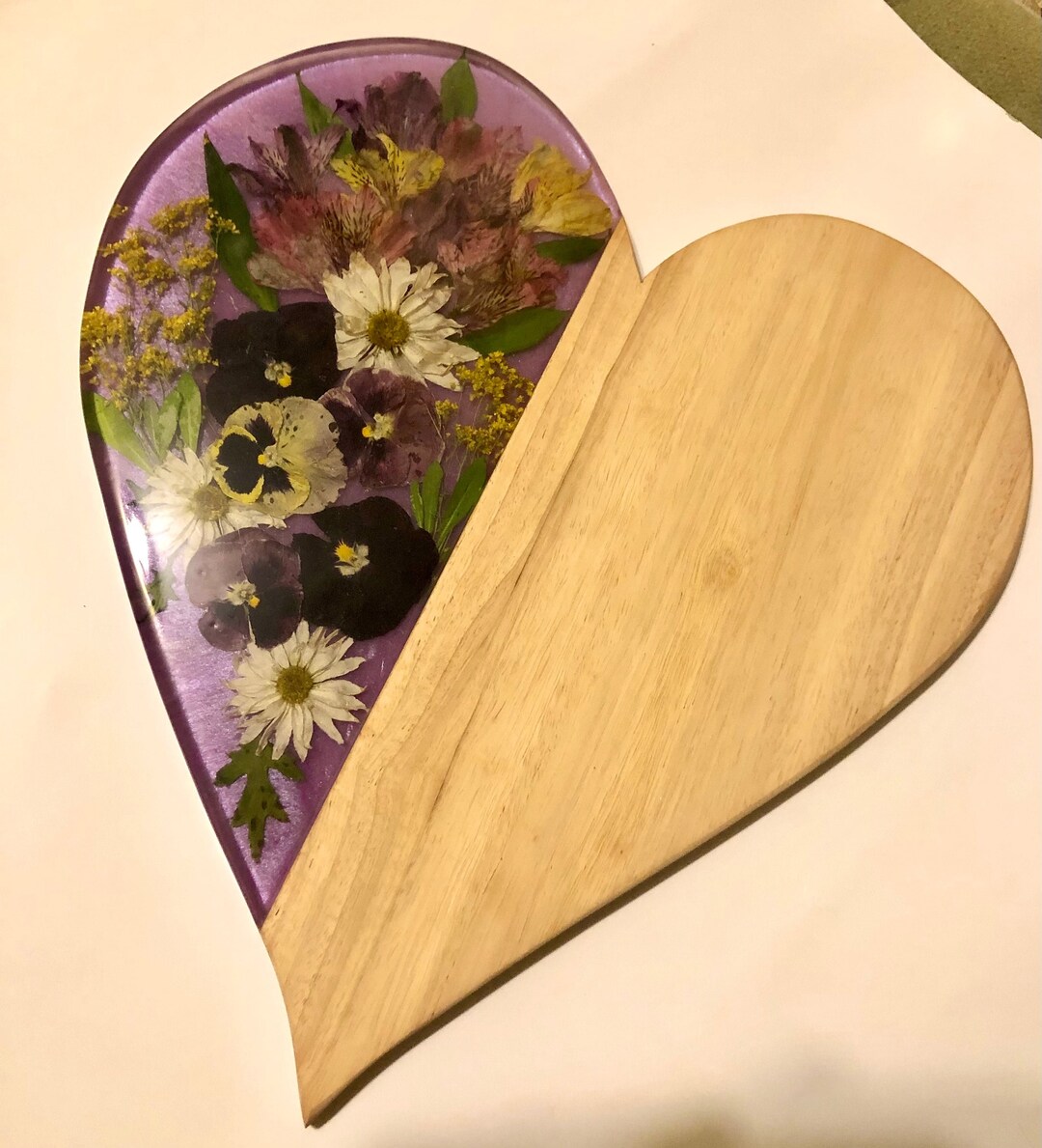 Resin Flower Cutting Board Resin Charcuterie Board Dried Flower Kitchen ...