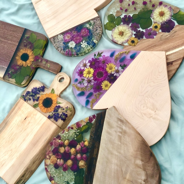 Flower Resin Charcuterie Board at Marilyn Rose blog