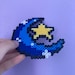 Moon and Star Perler Bead Blue and Yellow Adorable - Etsy