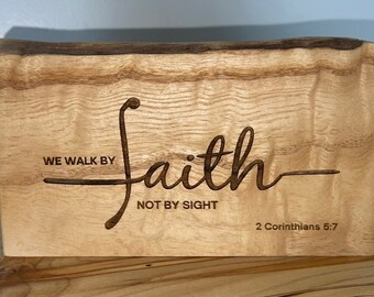 Walnut Live Edge Sign, Welcome Sign, Every Day, Faith, Wood Sign, Wall ...