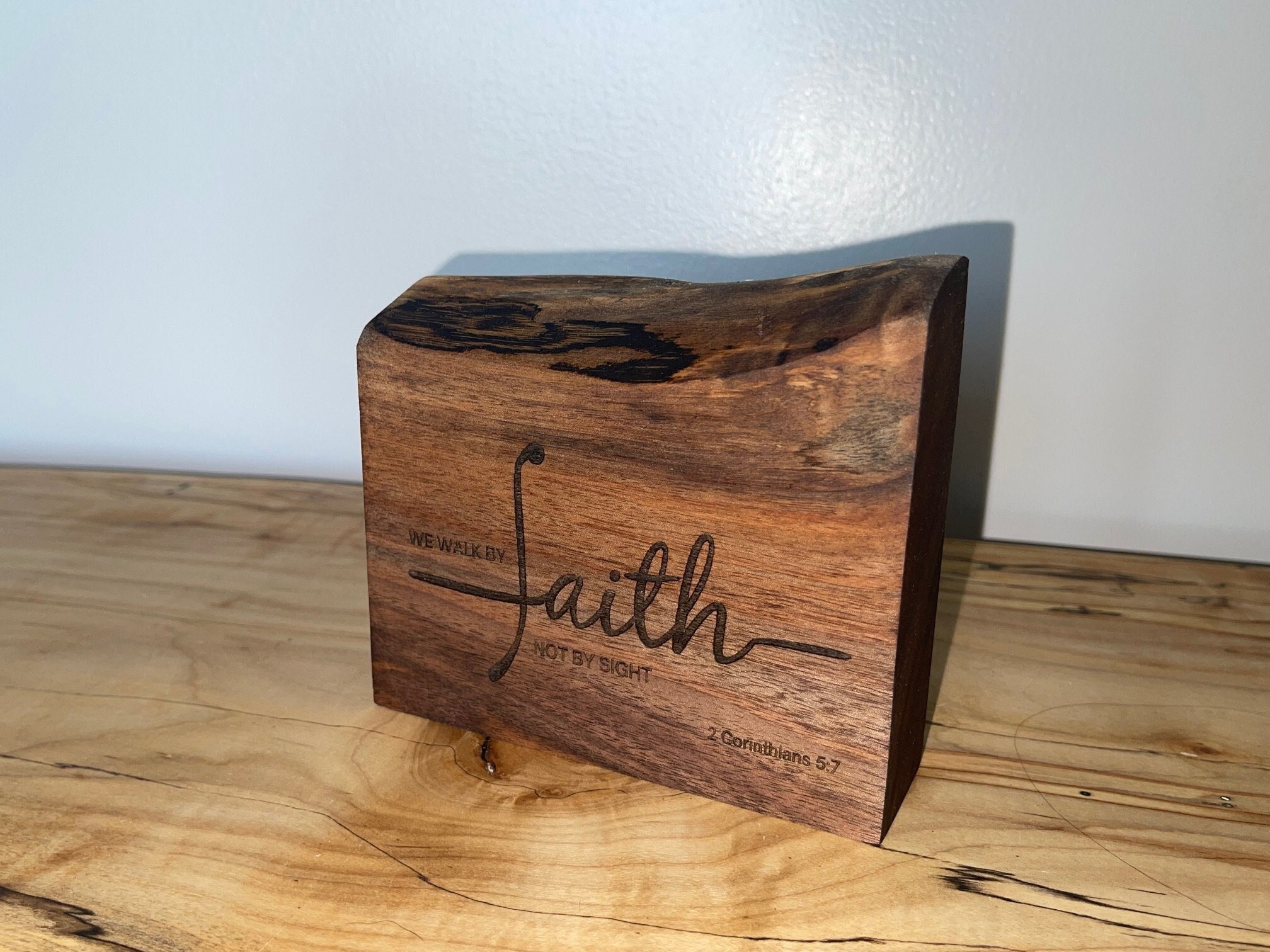 Walnut Live Edge Sign, Welcome Sign, Every Day, Faith, Wood Sign, Wall ...