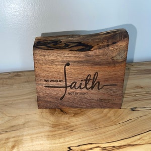 Walnut Live Edge Sign, Welcome Sign, Every Day, Faith, Wood Sign, Wall ...