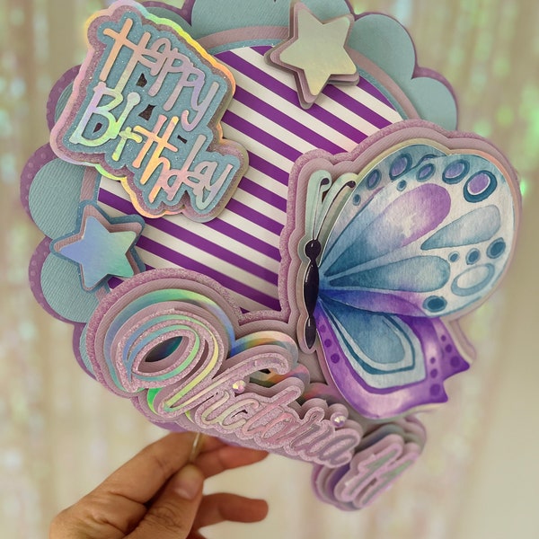Paper 3d Butterfly Cake Topper - Etsy