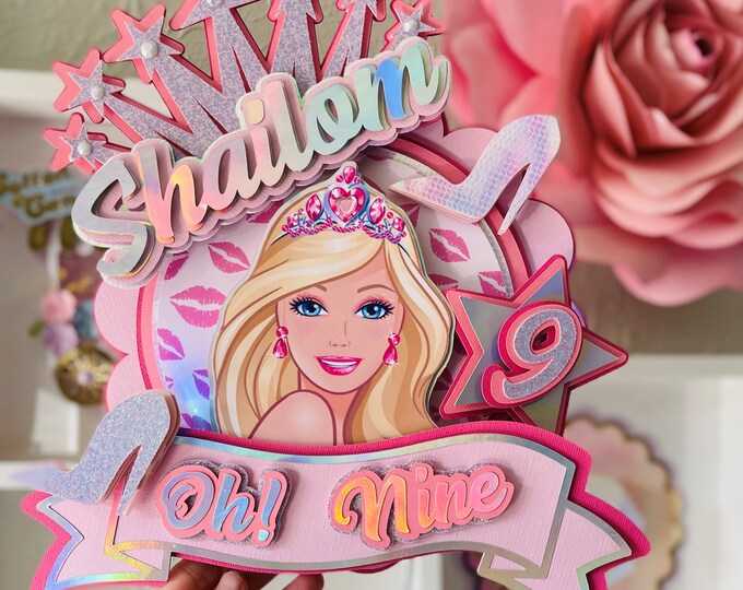 Barbie Topper /barbie Cake Topper/ Barbie Cake Topper - Etsy