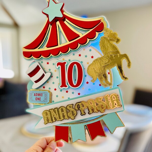 Circus Cake Toppers - Etsy