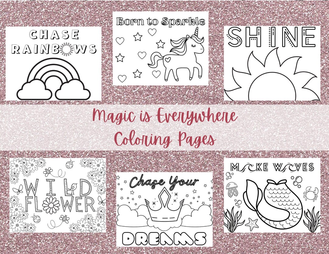 Magic is Everywhere Coloring Pages - Etsy