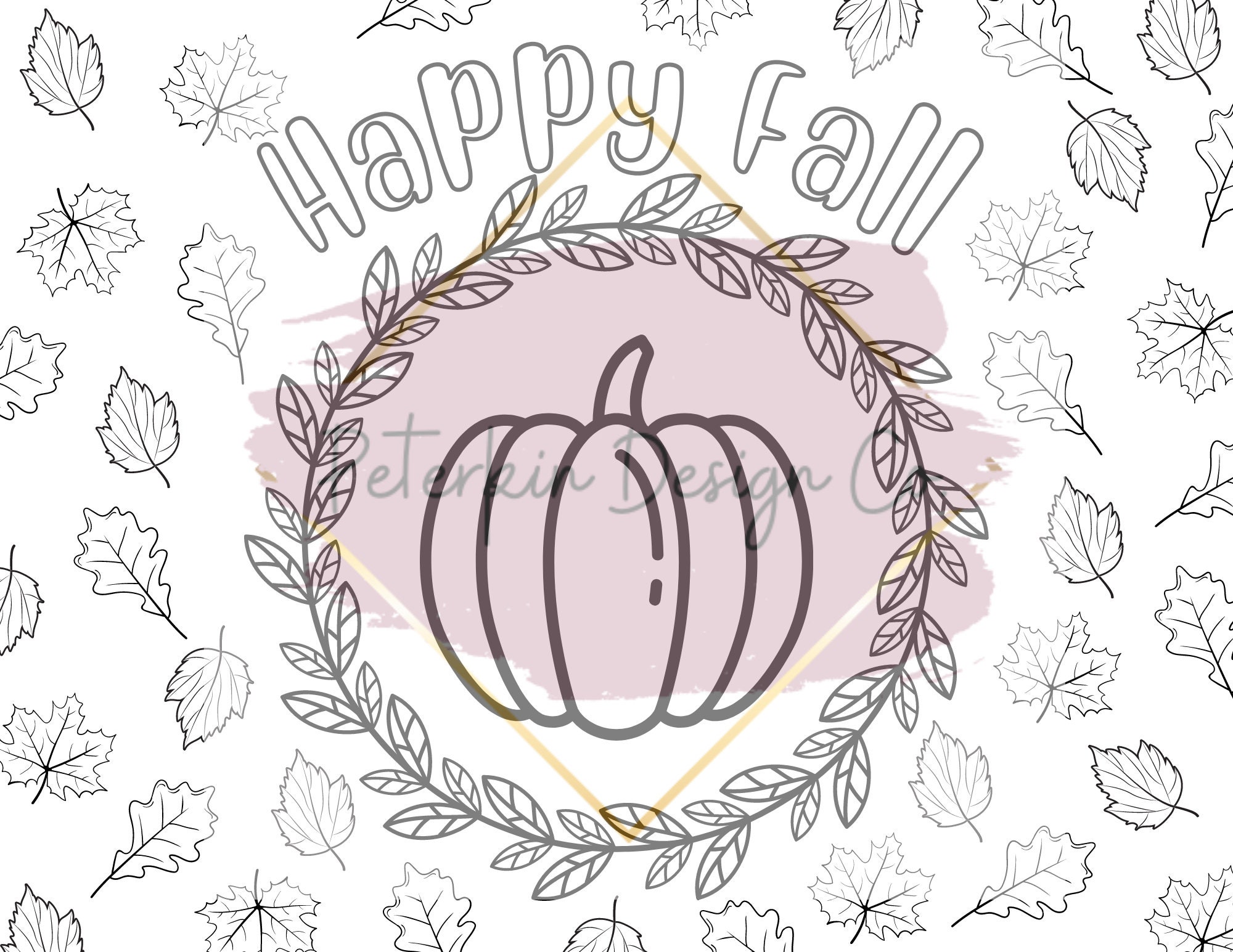 Happy Fall Y'all Coloring Pages - Etsy