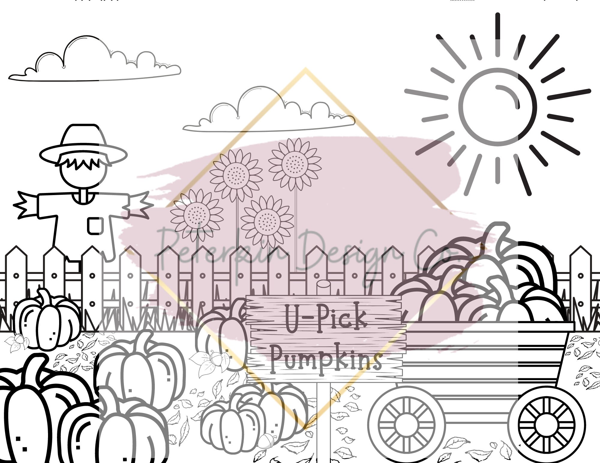 Happy Fall Y'all Coloring Pages - Etsy