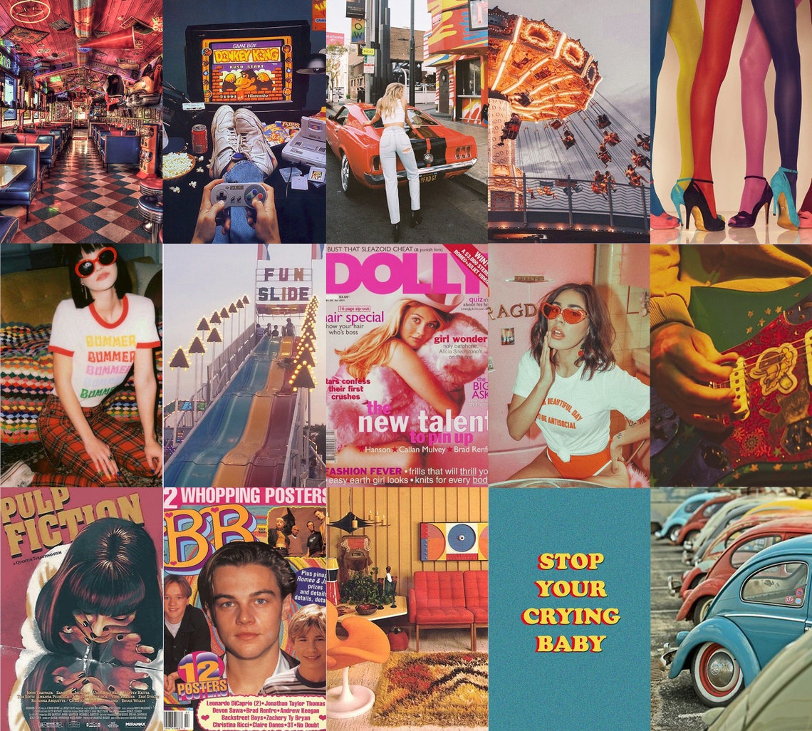 Aesthetic Retro Vintage Wall Collage Kit 60pcs Instant - Etsy