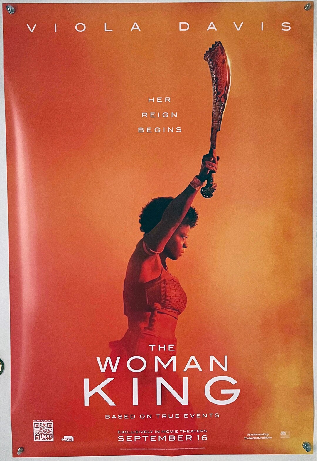 THE WOMAN KING 2022 Original Double Sided Advance Teaser Movie Poster ...