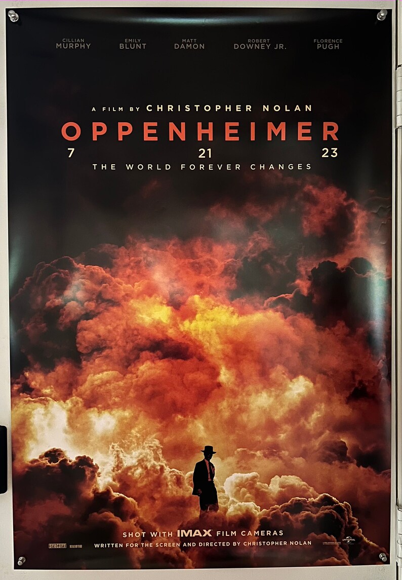 OPPENHEIMER 2023 Original Double Sided Advance Teaser Movie Poster ...