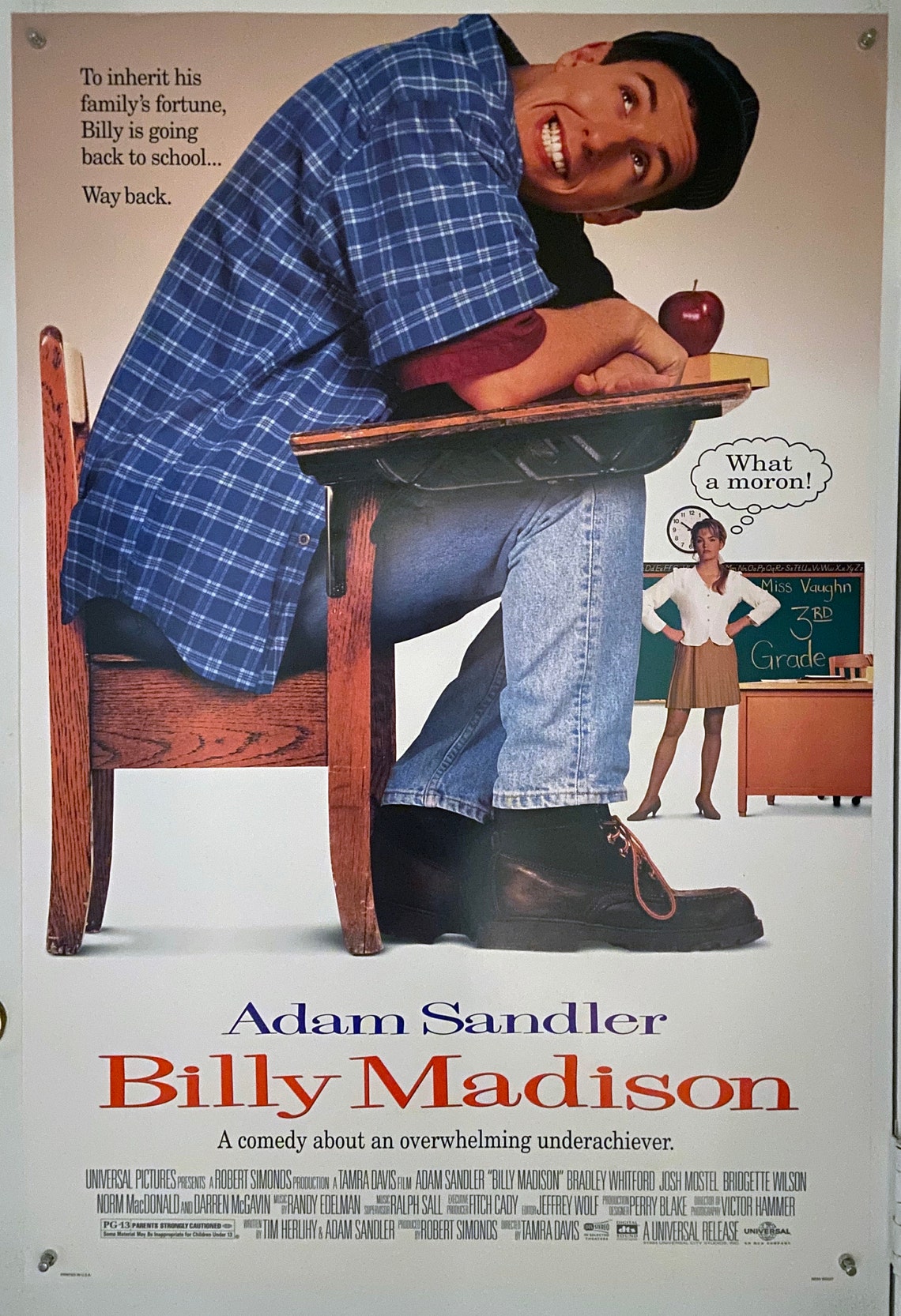 Billy Madison 1995 Original Double Sided Movie Poster Adam | Etsy