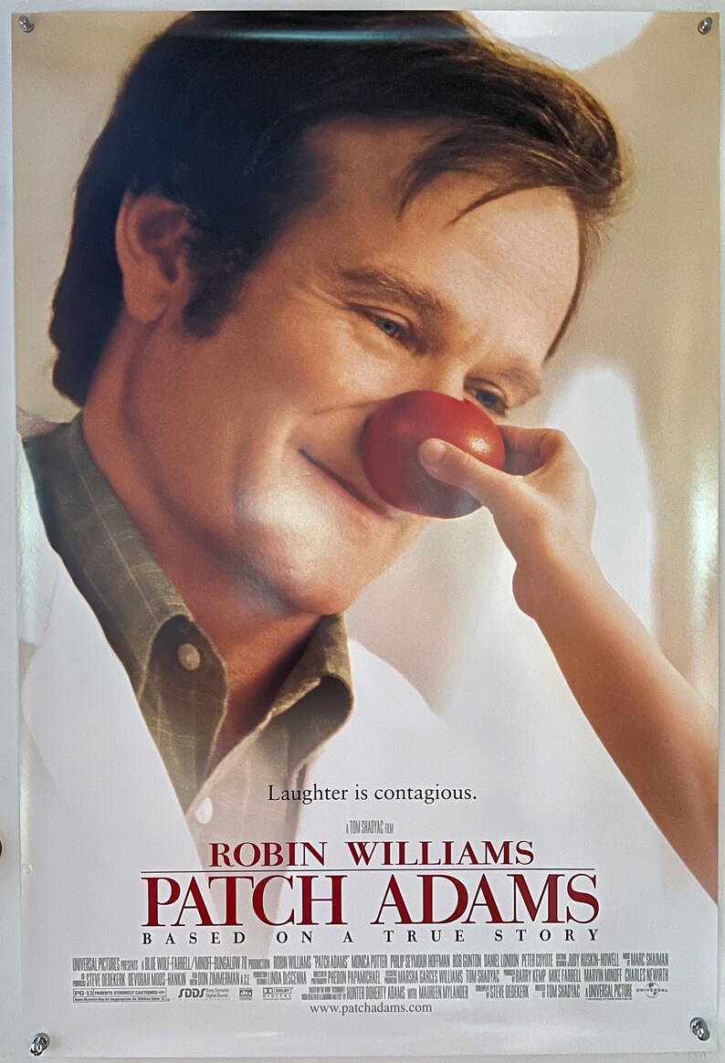 PATCH ADAMS 1998 Original Double Sided Movie Poster Robin Williams - Etsy