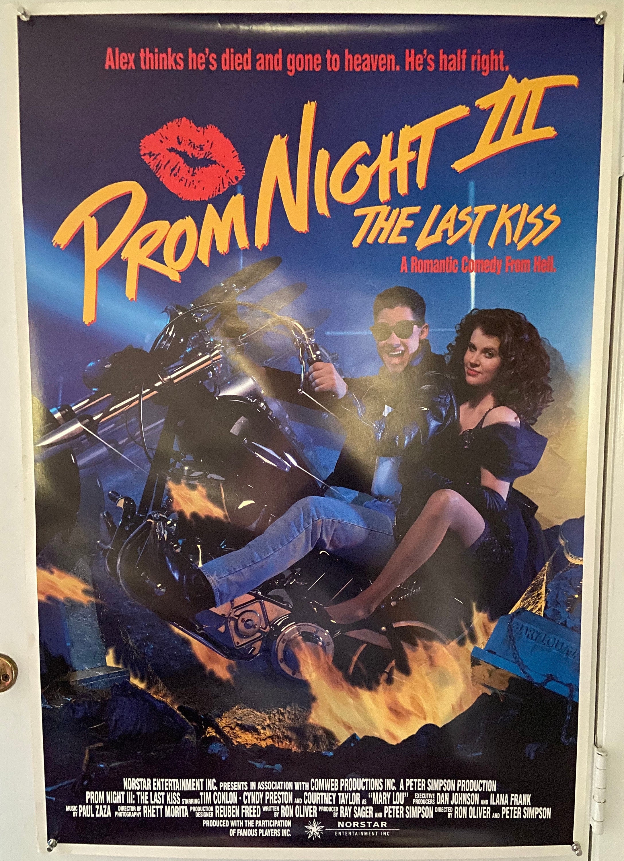 PROM NIGHT III: the Last Kiss 1990 Original Single Sided Movie Poster ...