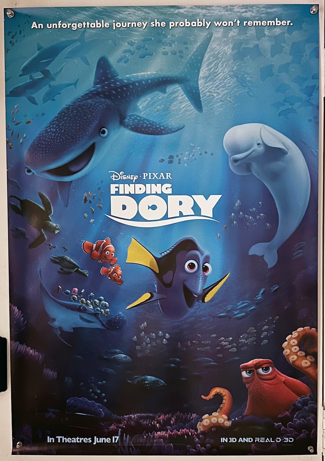 FINDING DORY 2016 Original Double Sided Movie Poster - Etsy