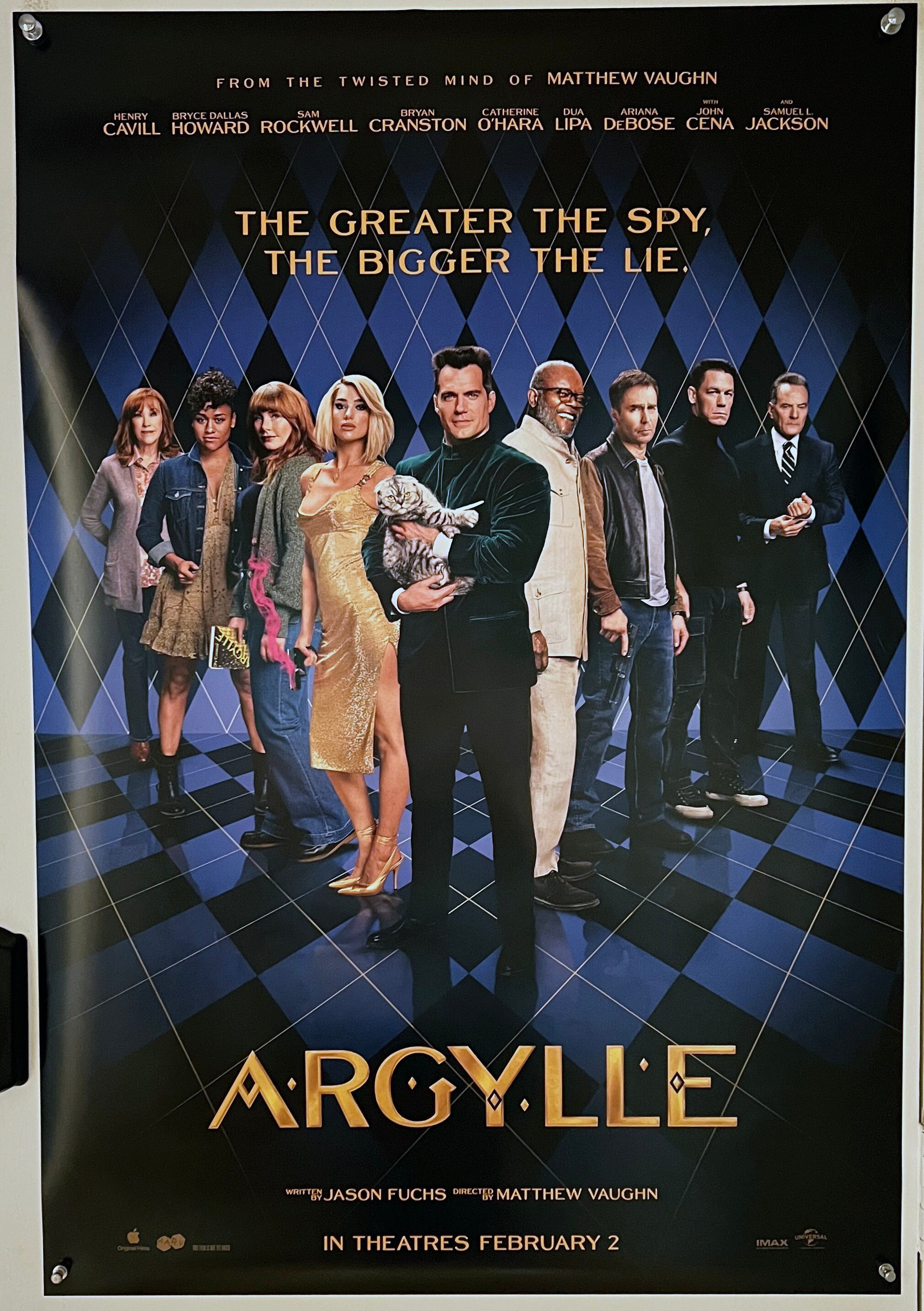ARGYLLE 2024 Original Double Sided Advance Teaser Movie Poster Henry ...