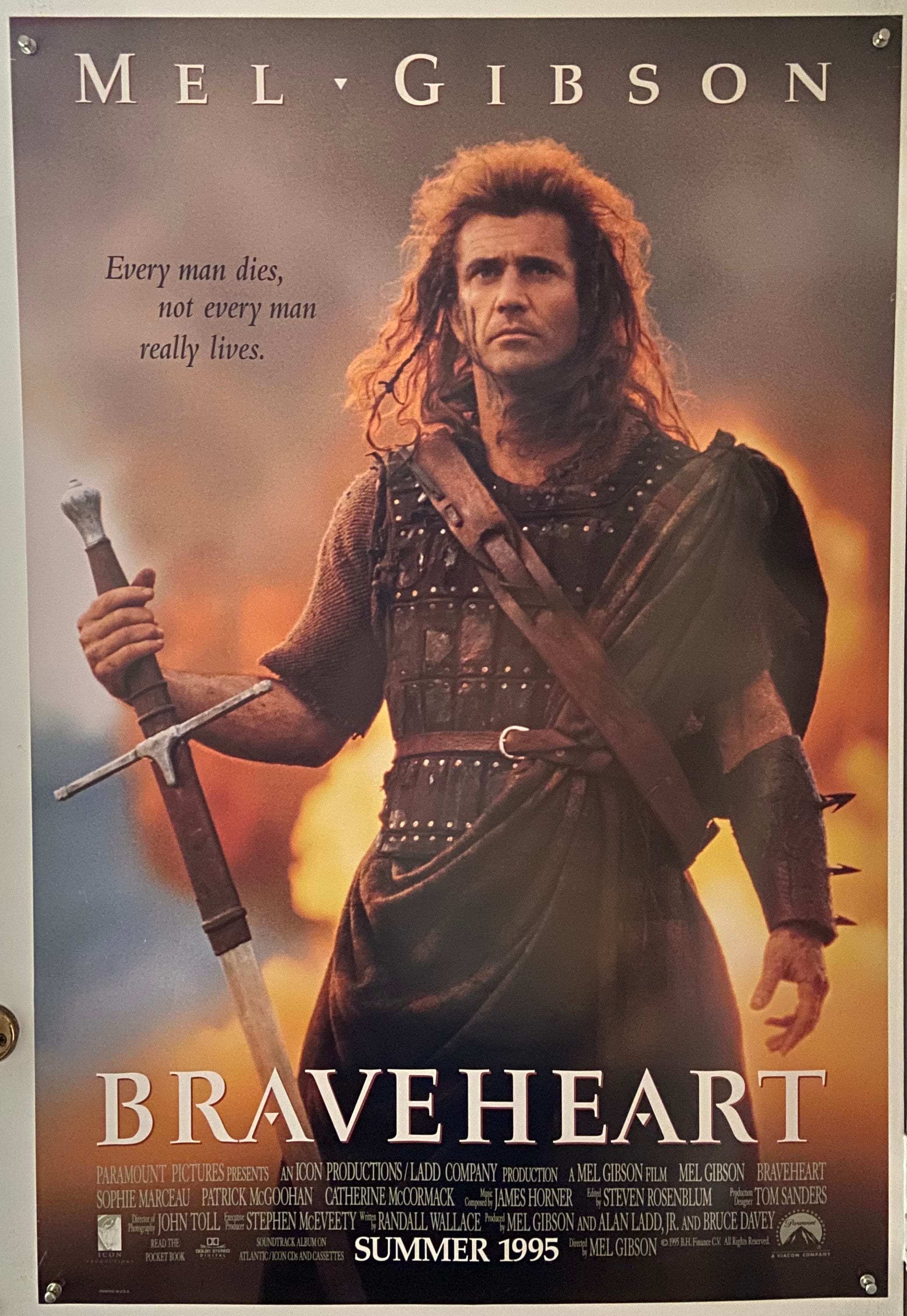 Braveheart 1995 Original Single Sided Movie Poster Mel | Etsy