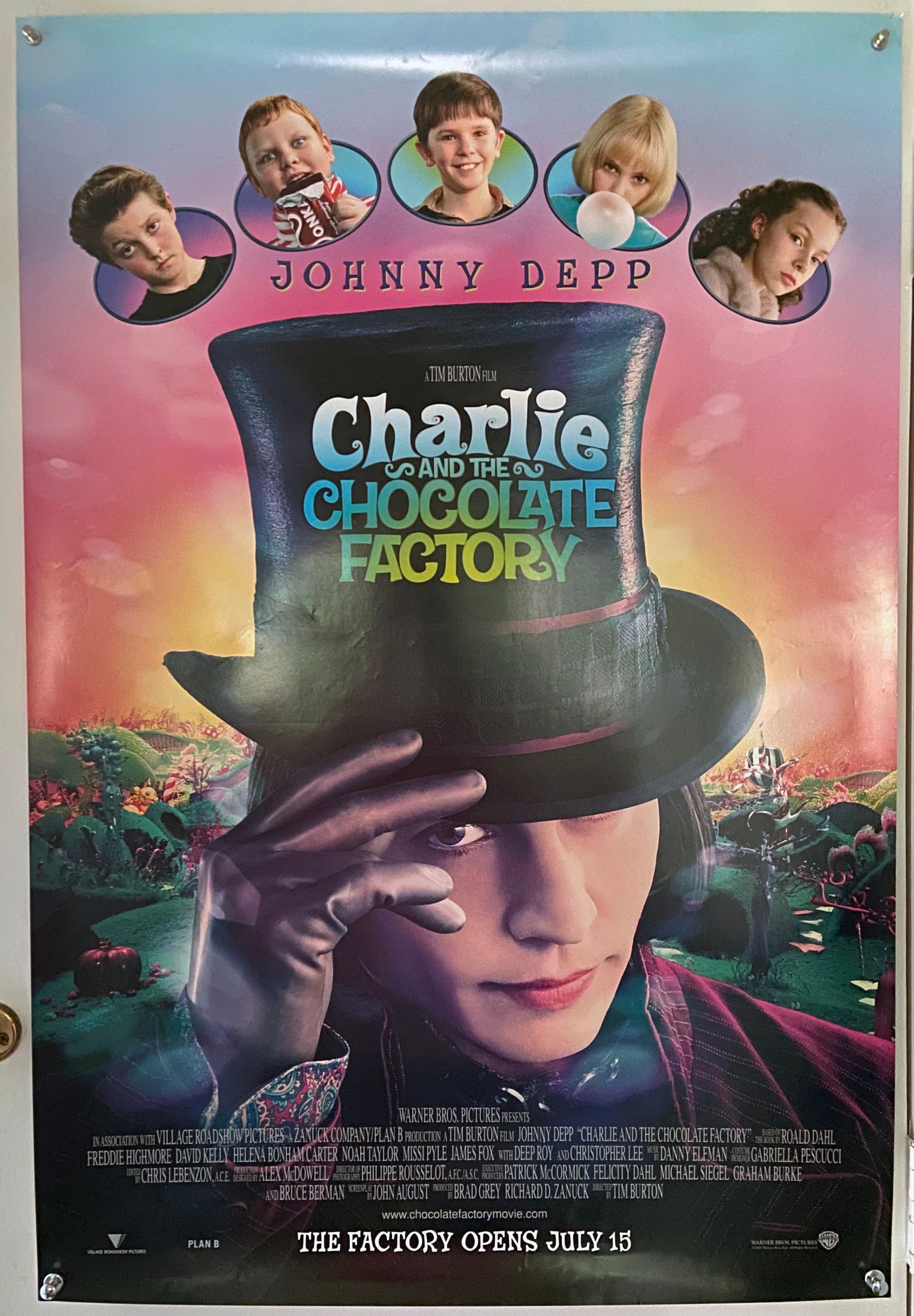 CHARLIE and the CHOCOLATE FACTORY 2005 Original Double Sided Movie ...