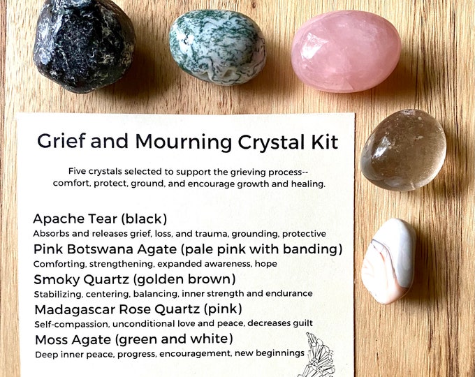 Grief and Mourning Crystal Kit- Grief Crystals - Healing Stones ...