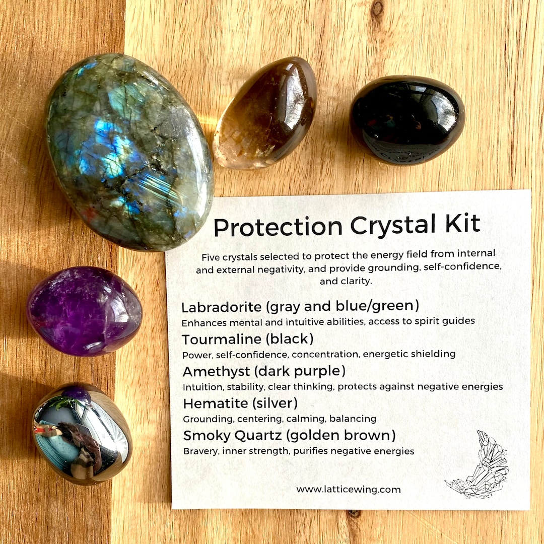 Protection Crystal Kit - Crystal Set - Healing Crystals - Strength ...