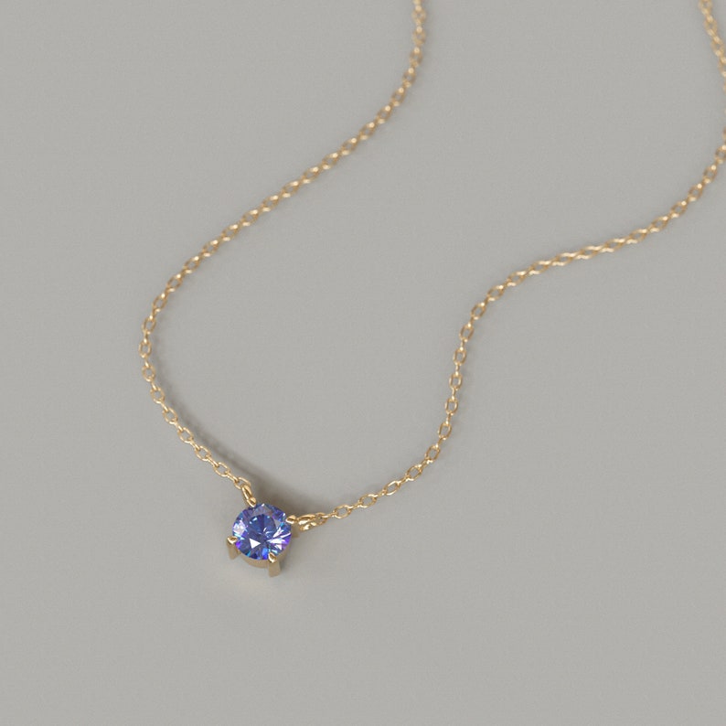 14K Gold Birthstone Custom Necklace Family Birthstone - Etsy