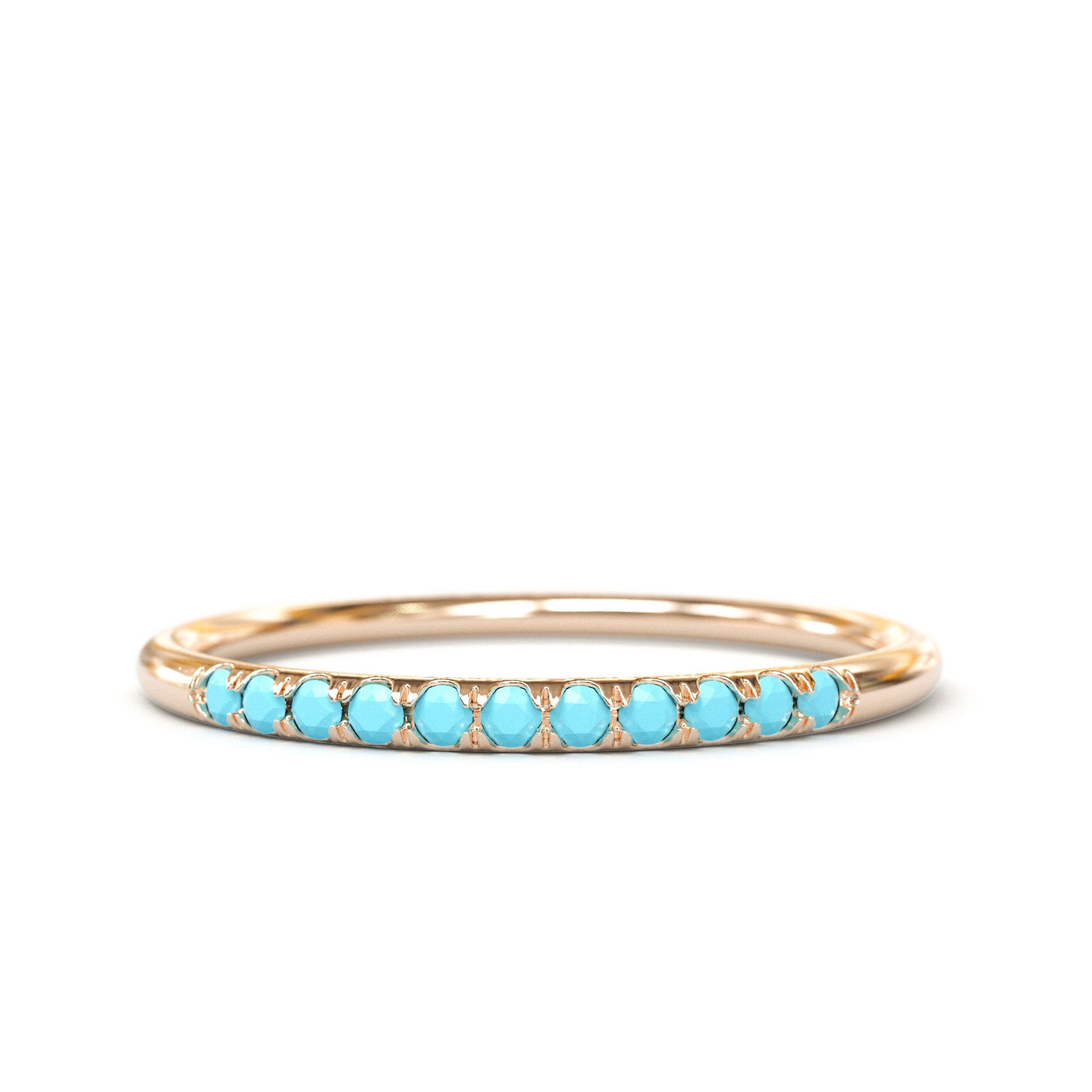 14k Gold Turquoise Ring / Dainty Turquoise Ring / Stacking - Etsy Canada