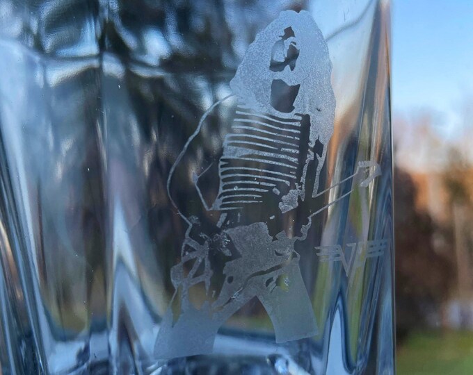 Eddie Van Halen Etched Rocks Glass - Etsy