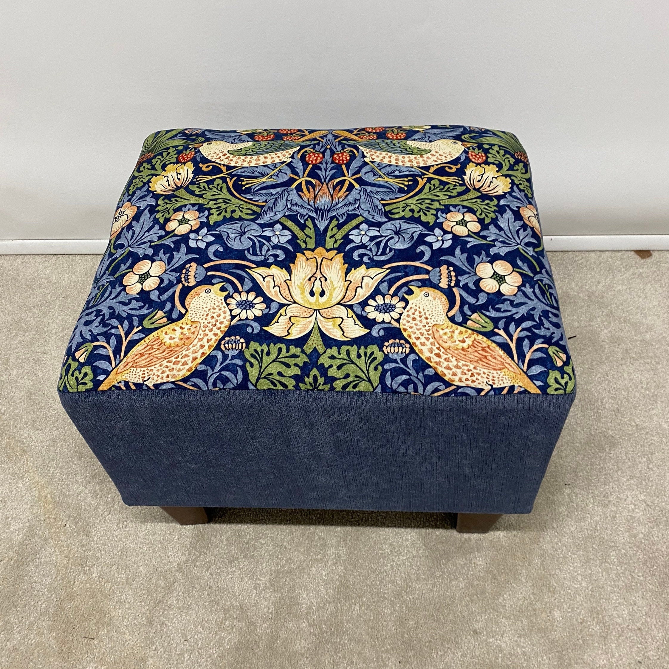 Classic Tall Full Footstool in Genuine William Morris - Etsy UK