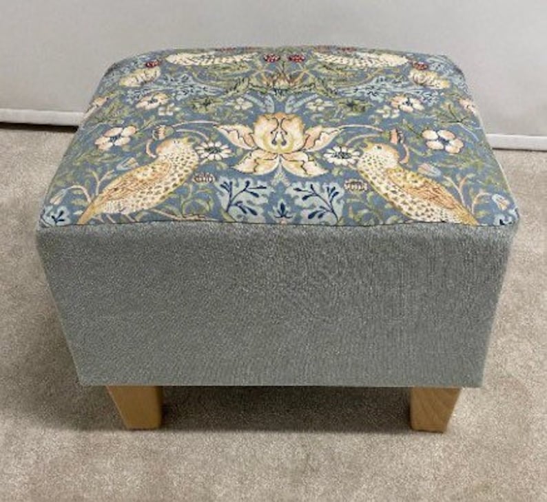 Classic Tall Full Footstool in Genuine William Morris - Etsy UK