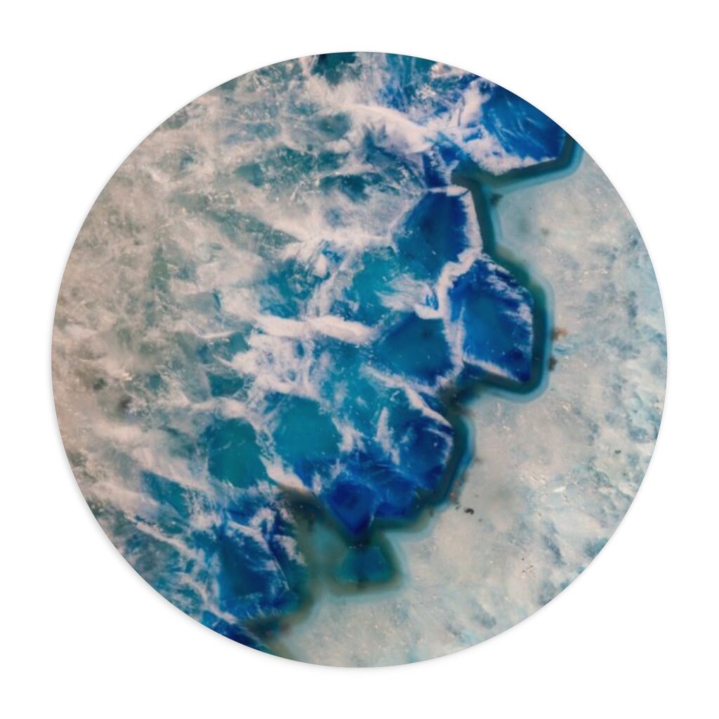 Mouse Pad Circle Mouse Pad Blue Mouse Pad Marble Mouse Pad - Etsy