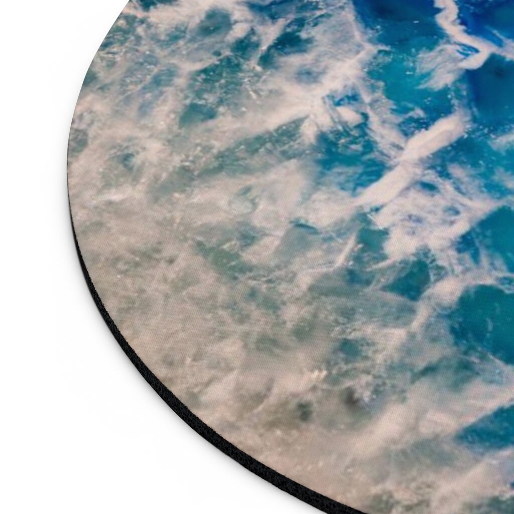 Mouse Pad Circle Mouse Pad Blue Mouse Pad Marble Mouse Pad - Etsy