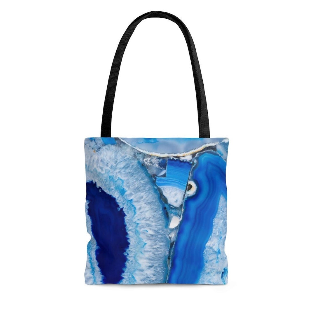 Blue Marble Tote Bag, Blue Tote Bag, Blue Tote, Marble Tote Bag, Marble ...